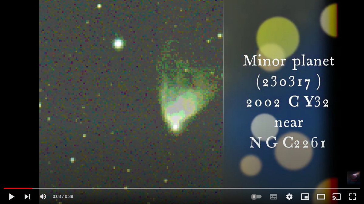 flyby of (230317) 2002 CY32 at NGC 2261 - Major & Minor Planetary ...